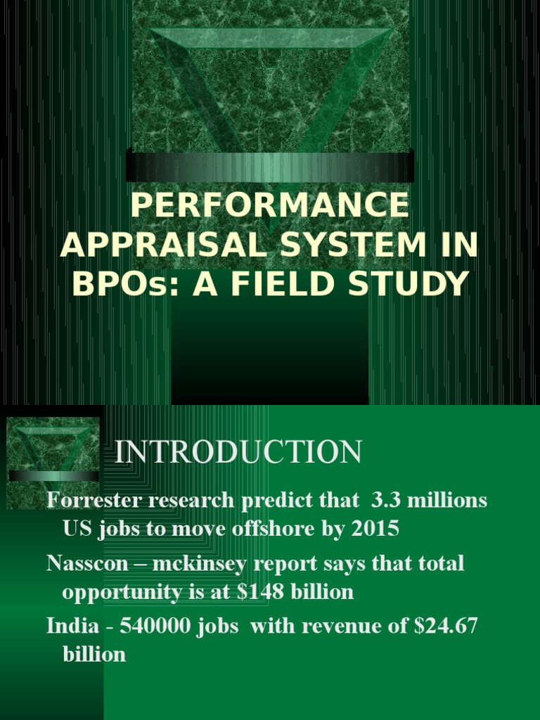 Performance Appraisal System in Bpos: A Field Study | PDF | Performance Appraisal | Outsourcing