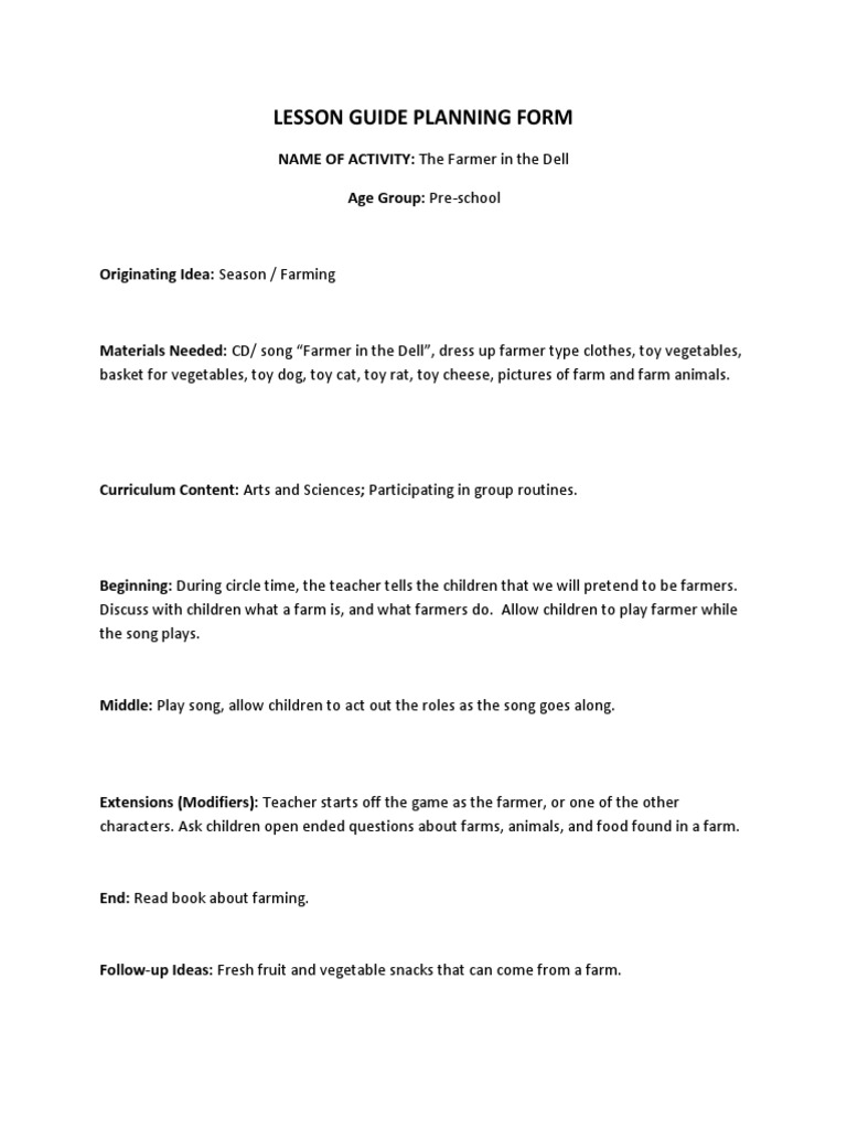 Lesson Plan 3 | PDF
