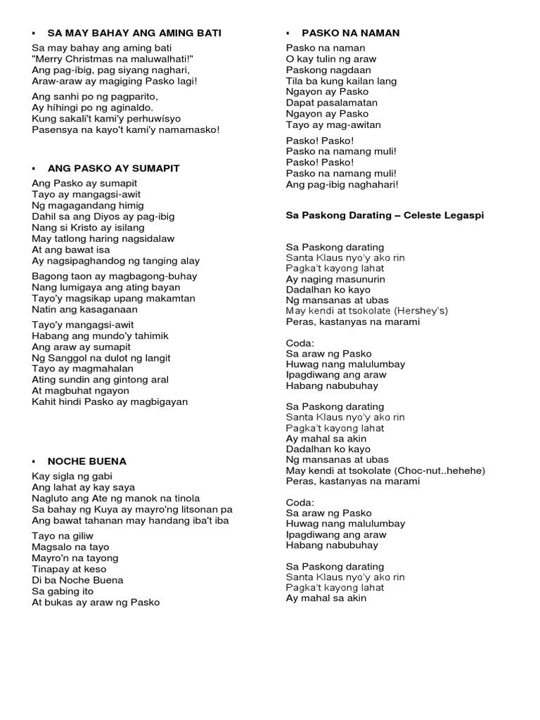 Awiting Pamasko | PDF