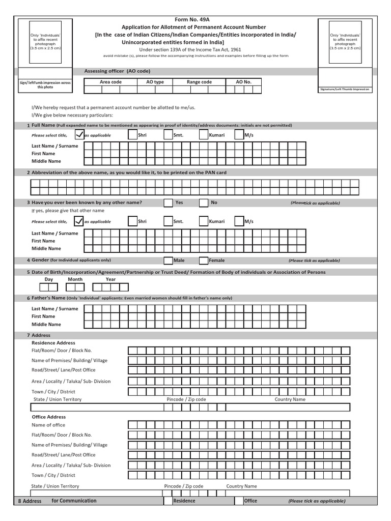 Forms Forms 49A | PDF | Government Information | Government