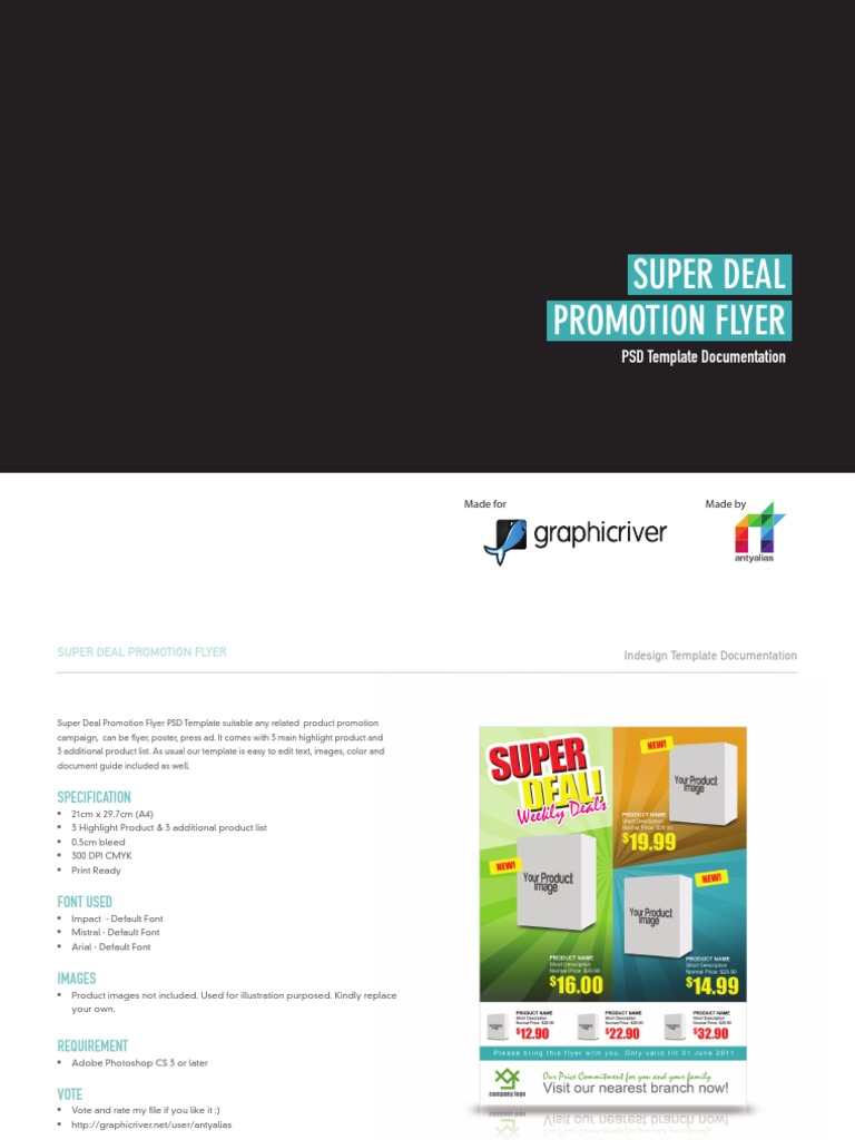 Super Deal Promotion Flyer Template | PDF