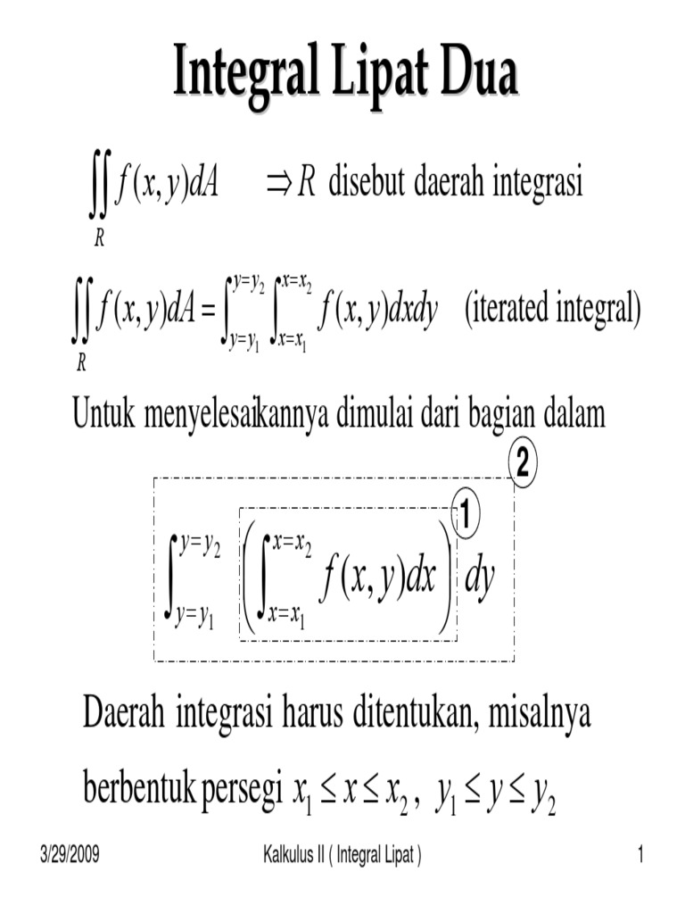 Konsep Dasar Integral Lipat Dua dan Tiga | PDF
