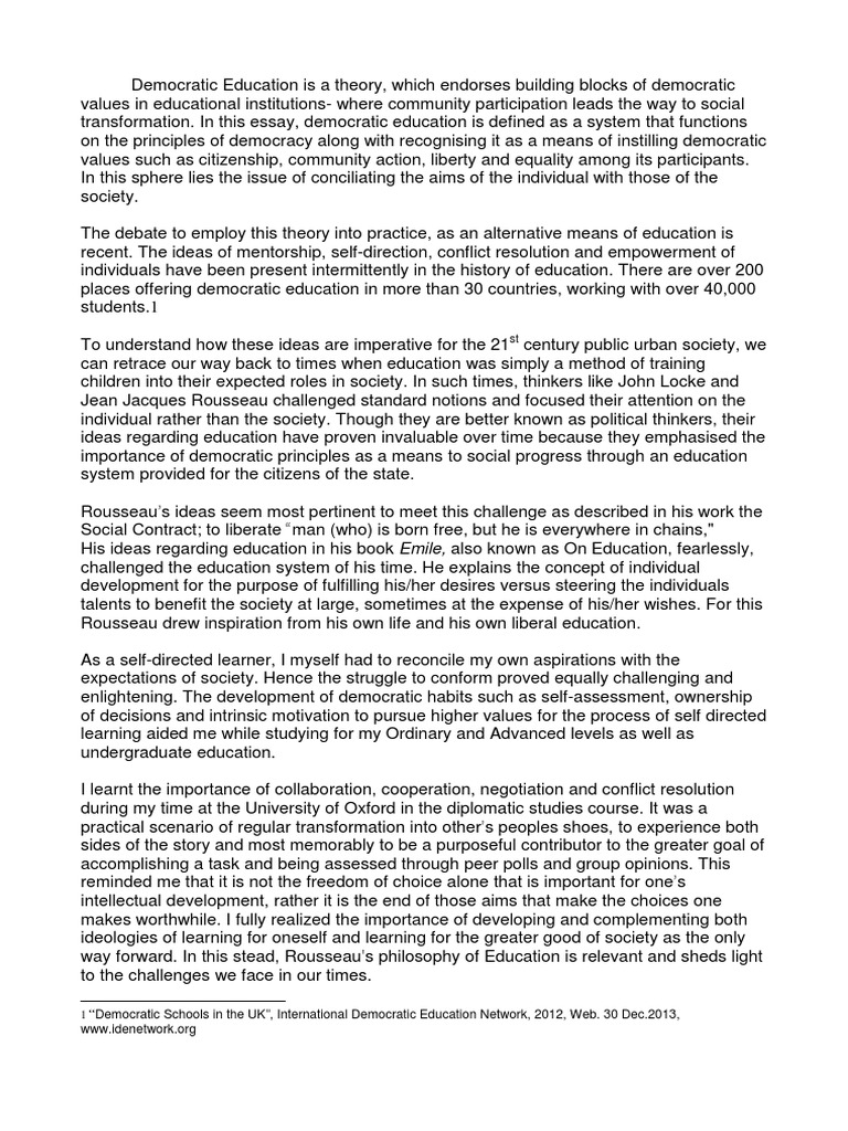 Democratic Education | PDF | Democracy | Political Ideologies