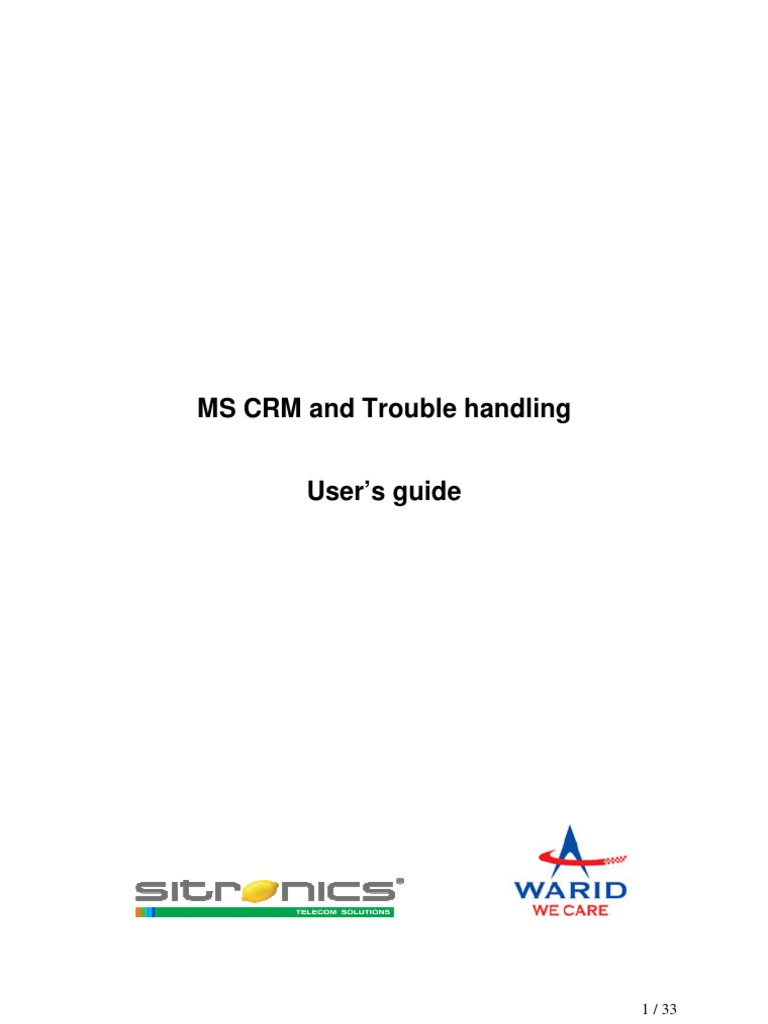 MS CRM User Guide | PDF | Interactive Voice Response | Instant Messaging
