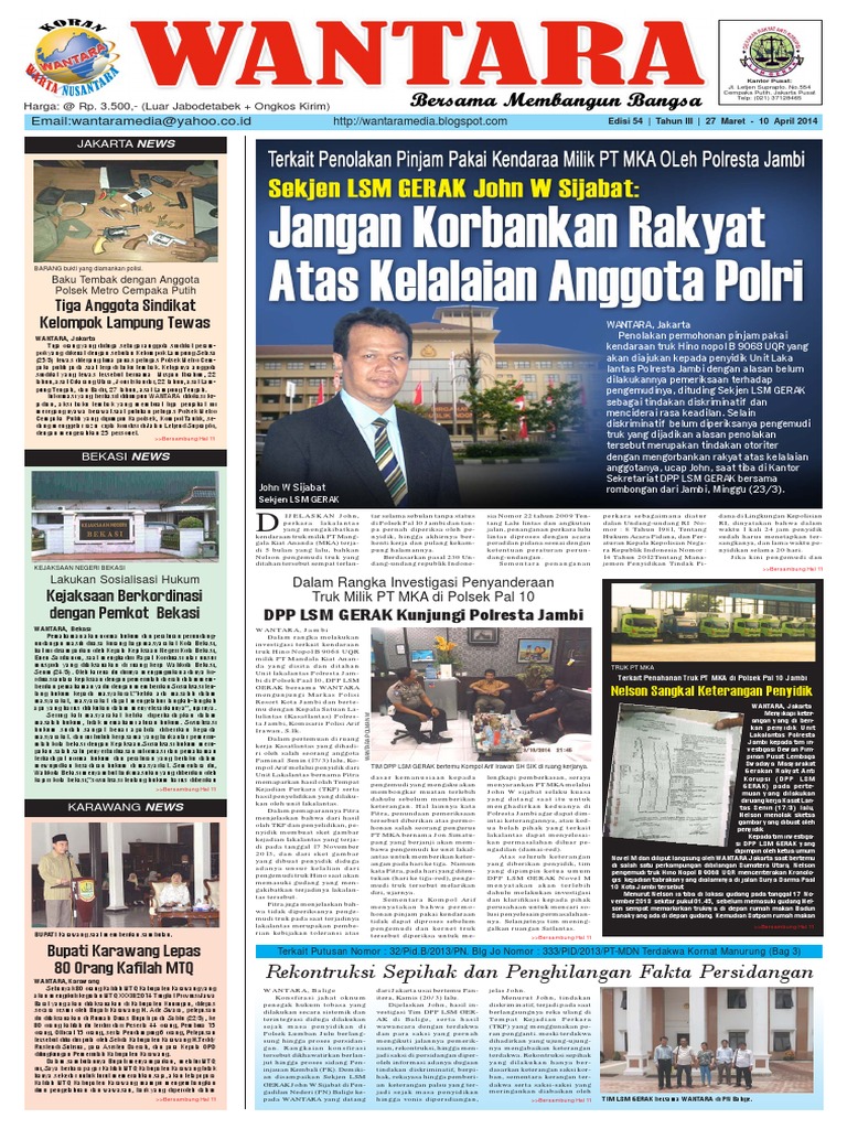 WANTARA CETAK EDISI 54pdf | PDF | Ilmu Sosial