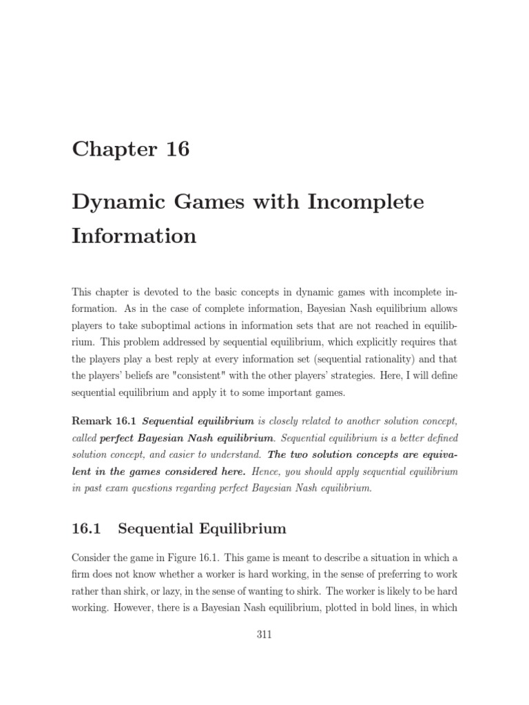 MIT14 12F12 Chapter16 | PDF | Game Theory | Mathematical And Quantitative Methods (Economics)