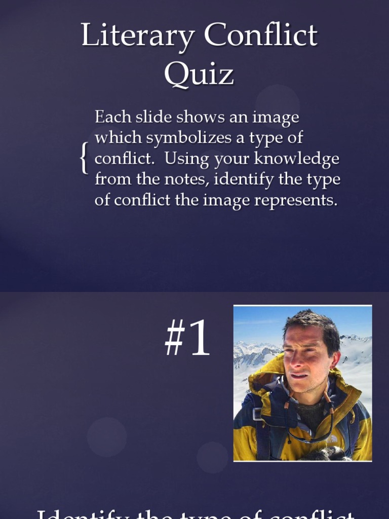 Literary Conflict Identification Quiz | PDF | Games & Activities