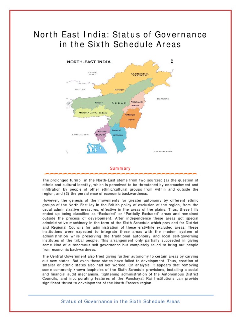 Sixth Schedule | PDF | Government | Politics (General)