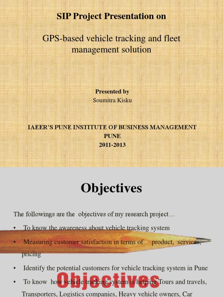 GPS-based Vehicle Tracking and Fleet Management Solution: SIP Project ...