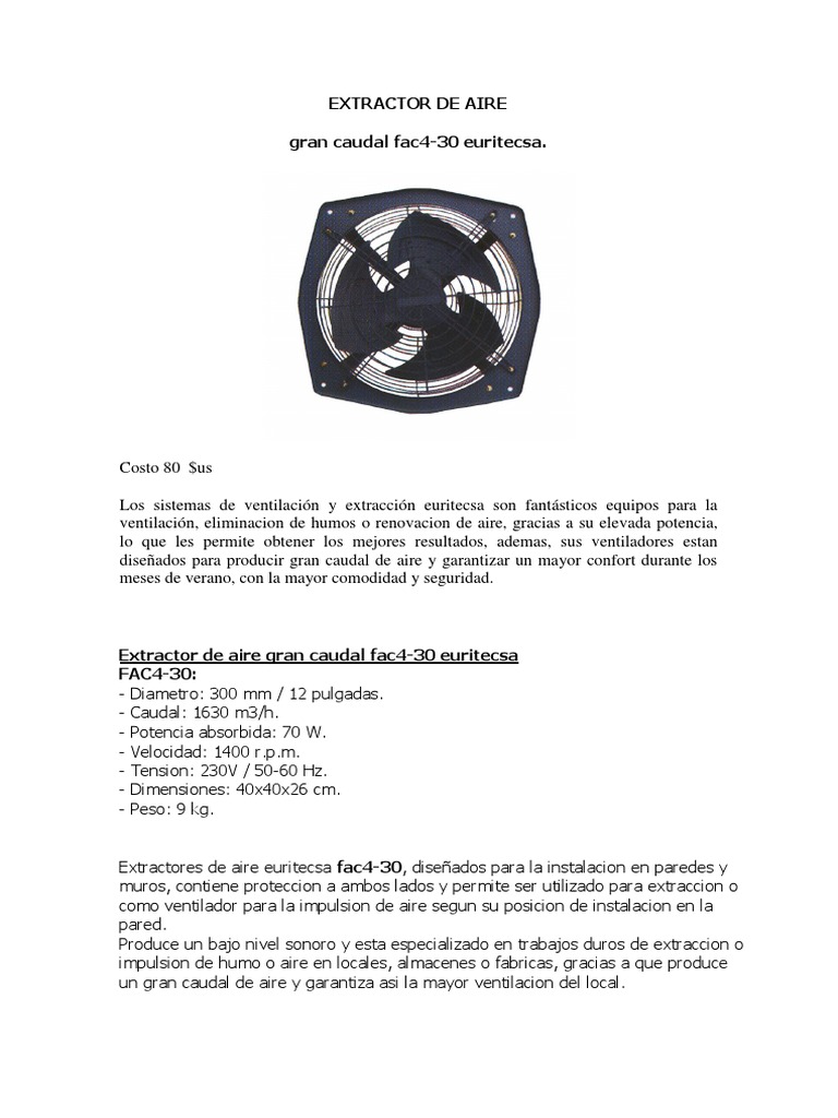 Extractor de Aire | PDF