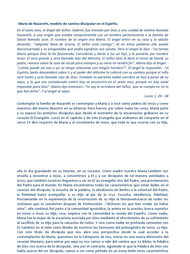 María de Nazareth | Descargar gratis PDF | María, madre de Jesús | Fe