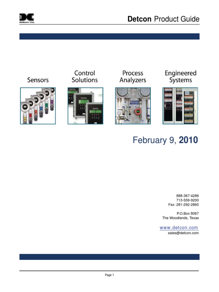 Detcon Produc Guide | PDF | Chlorine | Nitrogen