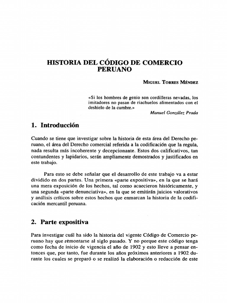 Historia Del Codigo de Comercio | PDF | Perú | España