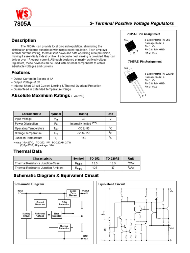Description: 3-Terminal Positive Voltage Regulators | PDF | Electric ...