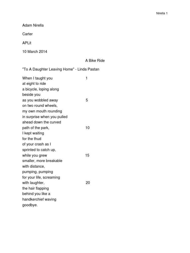 A Bike Ride Portfolio | PDF | Metre (Poetry) | Poetic Rhythm