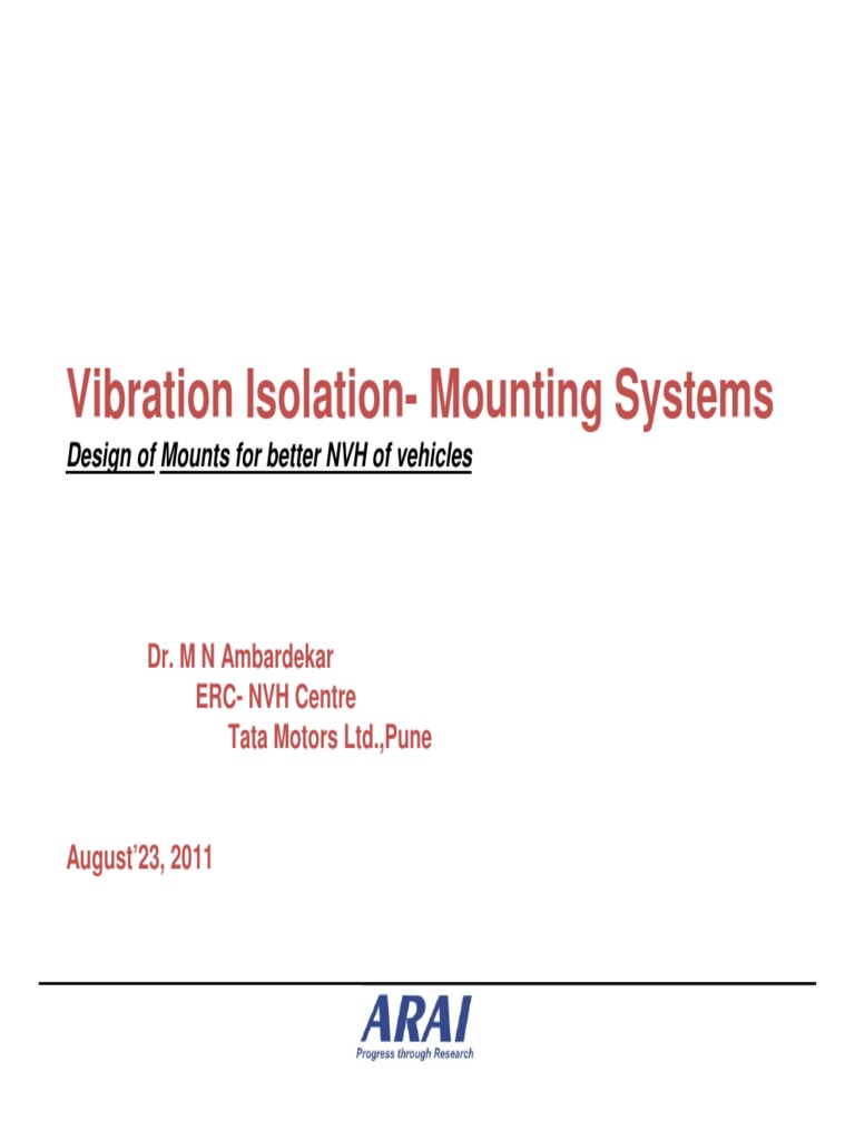 Engine Mount Vibration Isolation Techniques | PDF | Strength Of ...