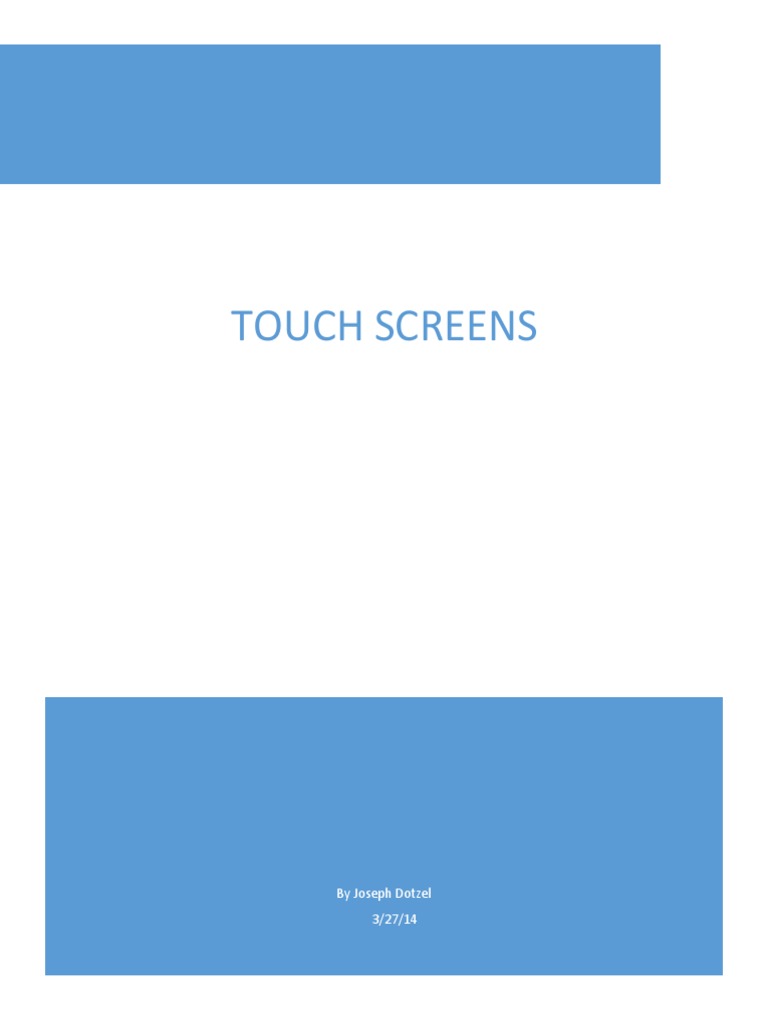Technical Definition | PDF | Touchscreen | Electromagnetism
