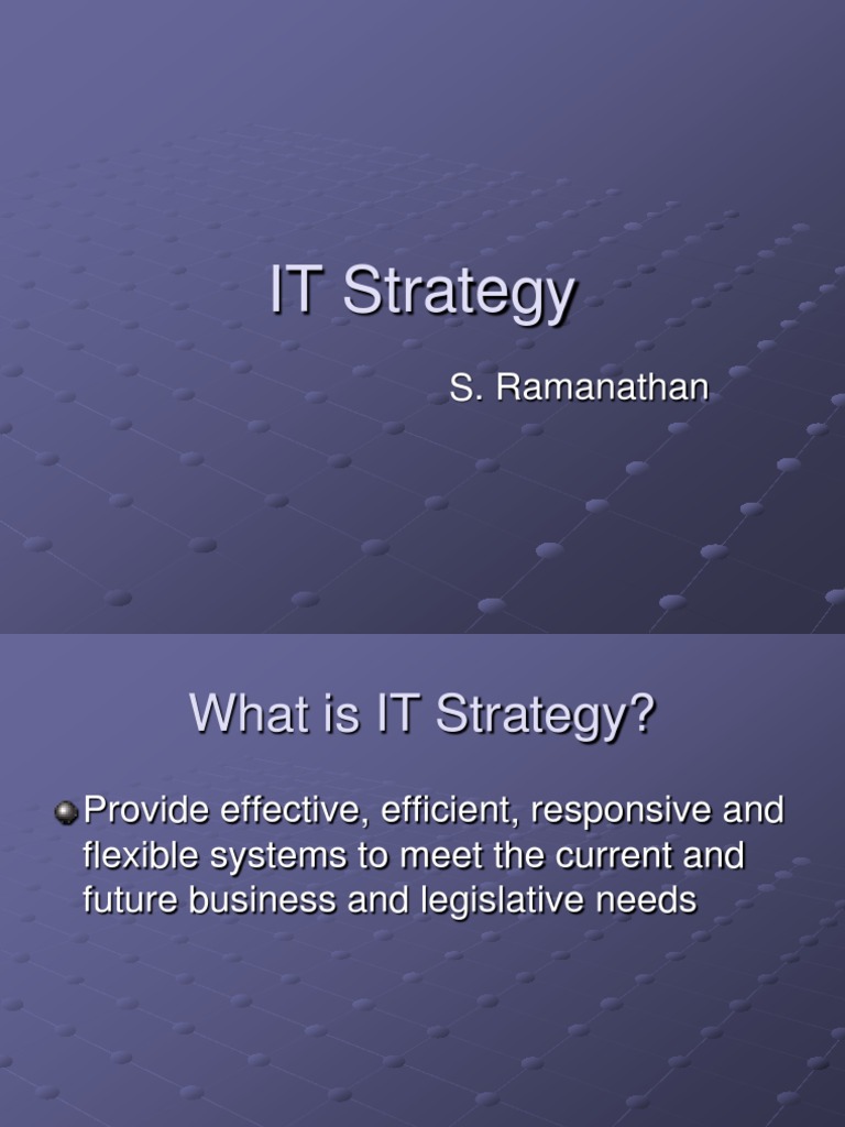 IT Strategy | PDF | Strategic Management | Business Process