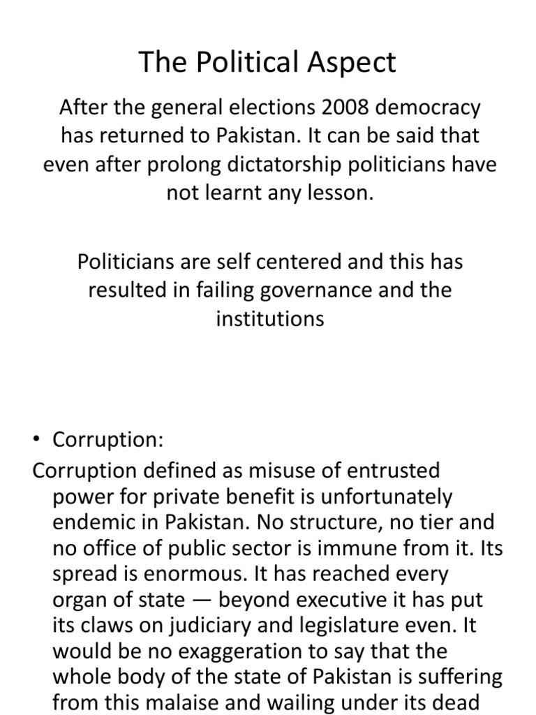 The Political Aspect | PDF | Judiciaries | Corruption