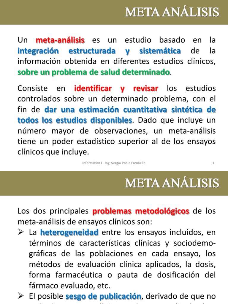 Definición de Meta-Análisis | PDF