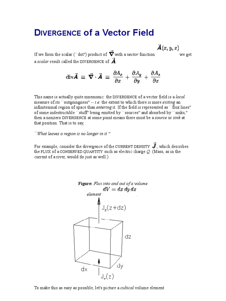 Understanding Vector Field Divergence | PDF | Divergence | Flux