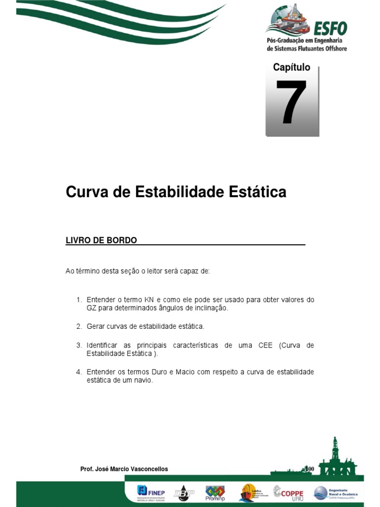 Curva de Estabilidade Estática em Navios | PDF | Quilograma | Navios