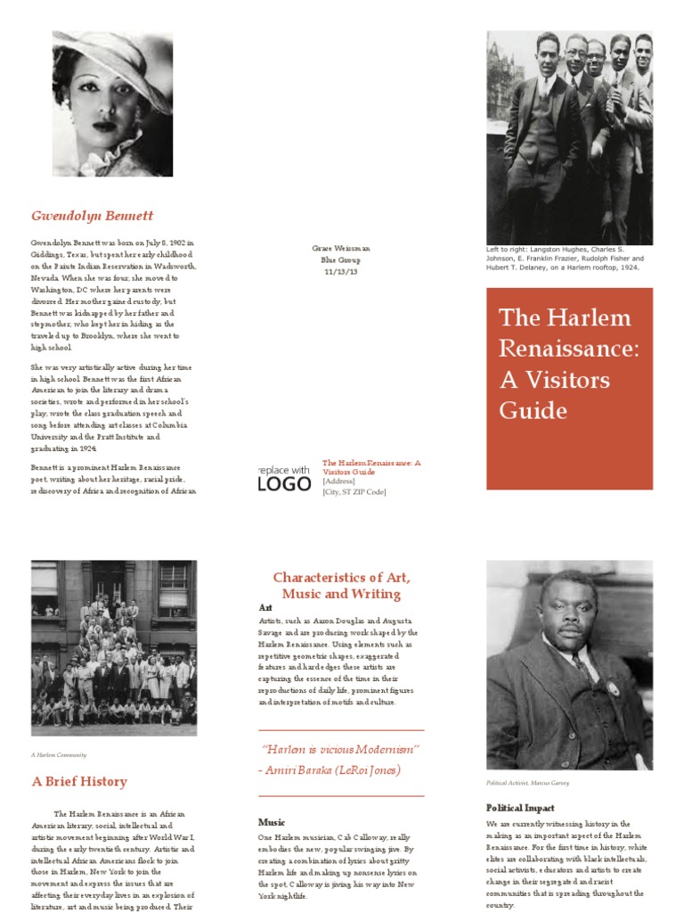 The Harlem Renaissance: A Visitors Guide: Gwendolyn Bennett | PDF ...