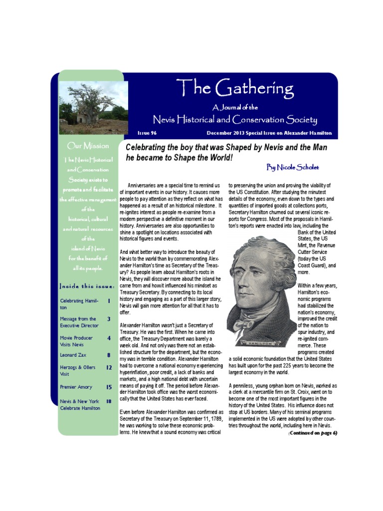 Celebrating Hamilton's Nevis Roots | PDF | Alexander Hamilton | Slavery ...