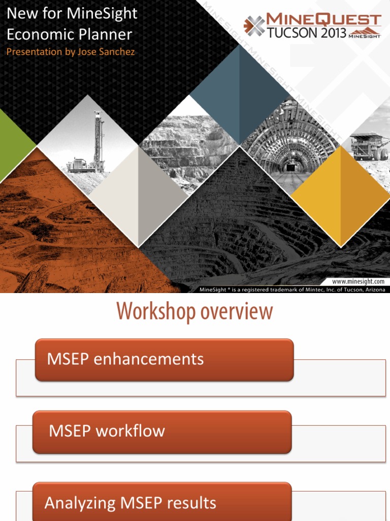 New For MineSight Economic Planner Presentation by Jose Sanchez | PDF | Teaching Mathematics ...