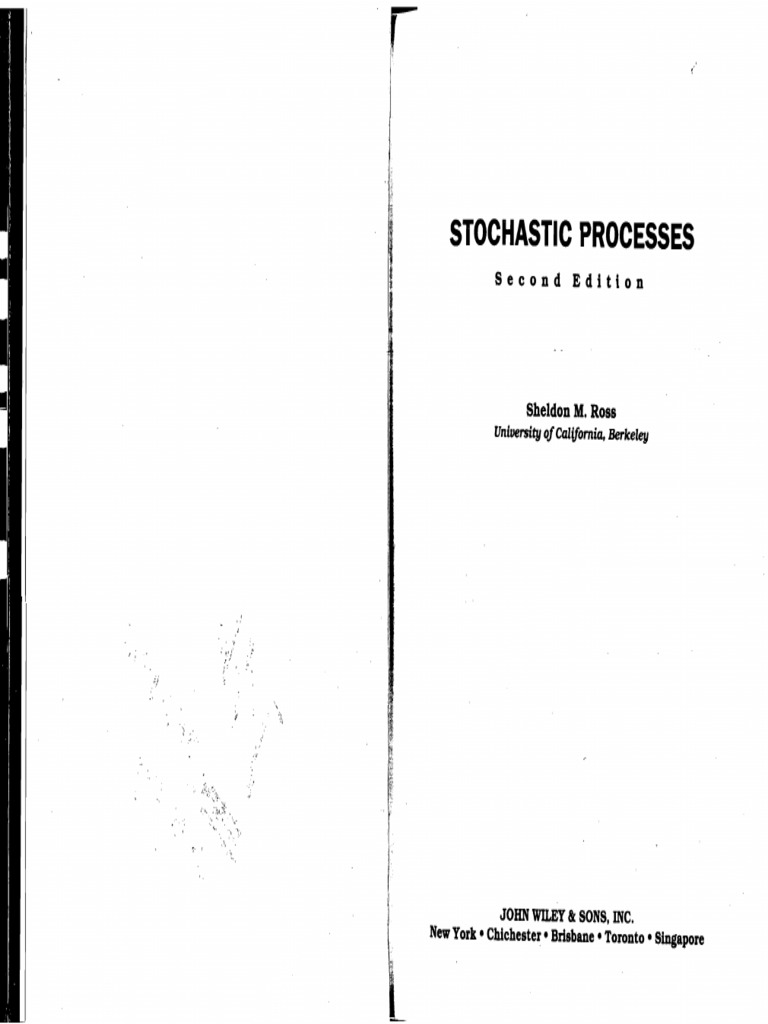 Stochastic Processes by Sheldon M. Ross | PDF
