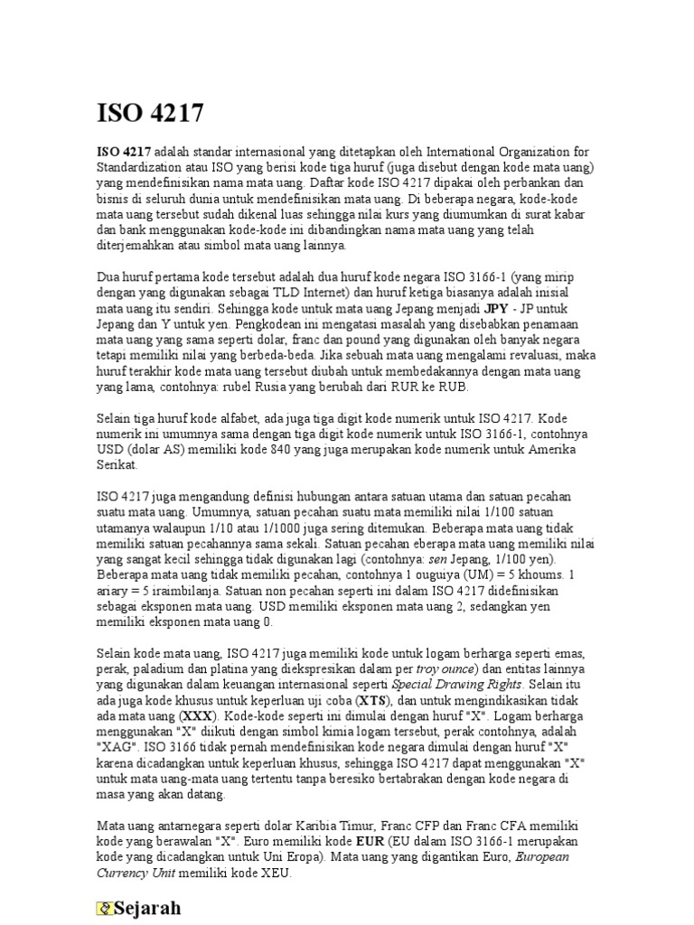 Iso 4217 | PDF