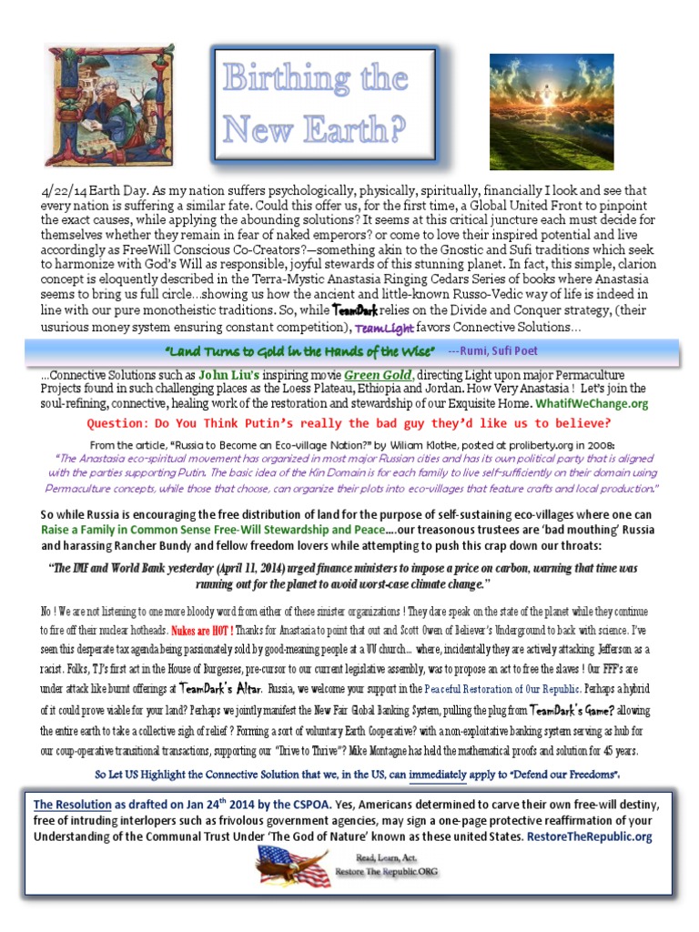 Birthing of A New Earth? | PDF | Religion And Belief