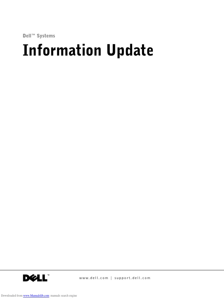 Information Update: Dell™ Systems | PDF
