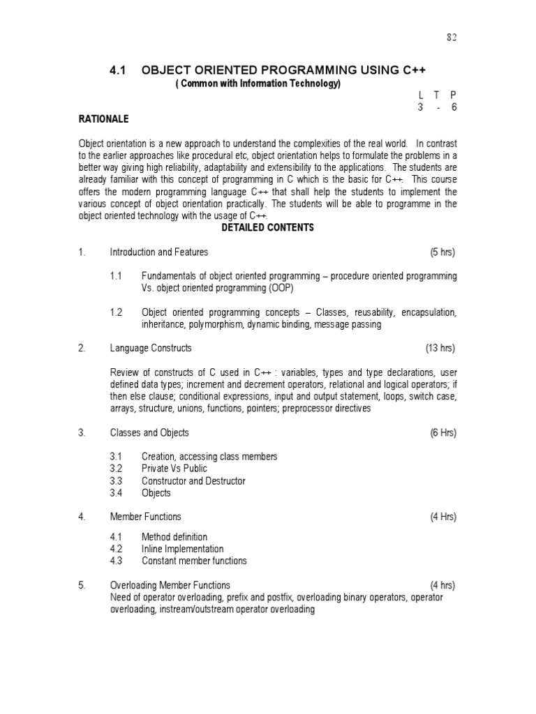 Object Oriented Programming Using C++ | Pdf | Relational Database 