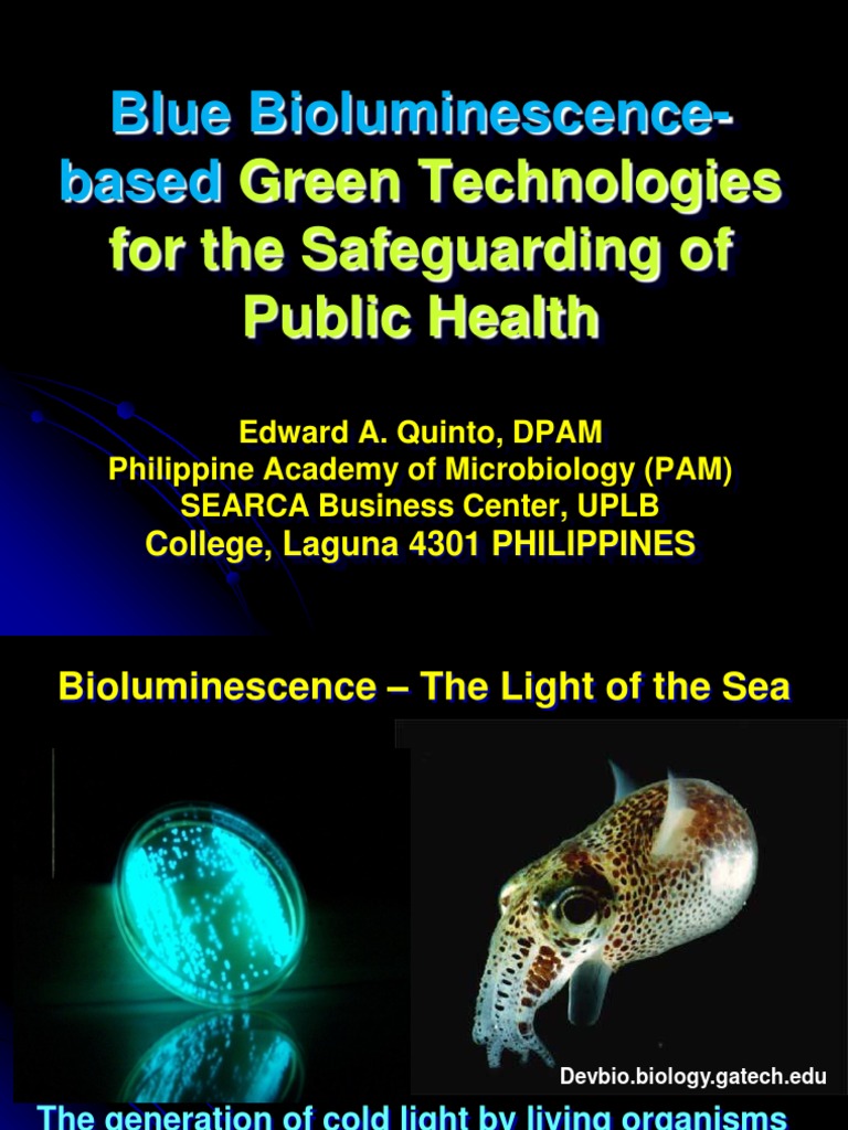 A Lecture On Using Bioluminescence For Our Greener World | PDF | Water ...