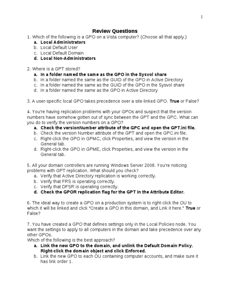 GPO Management and Troubleshooting Guide | PDF | Group Policy | Password