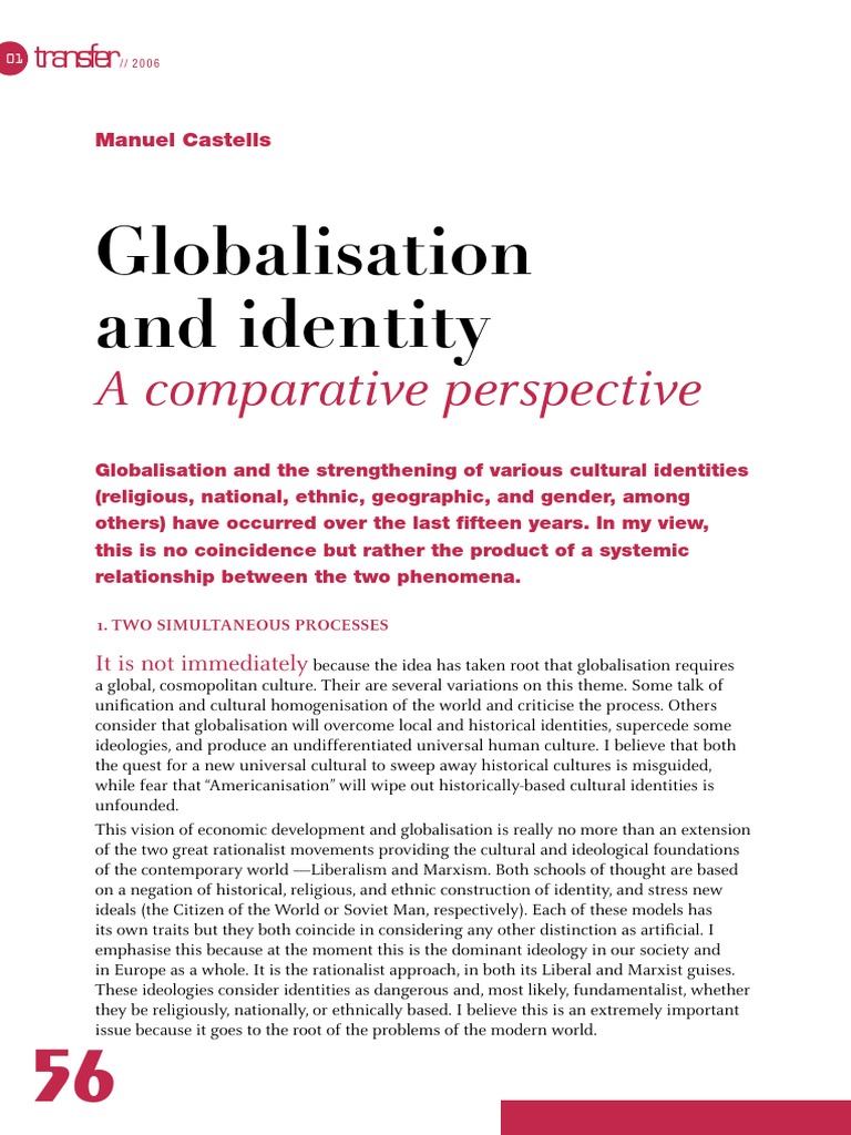 Globalisation and Identity: A Comparative Perspective | PDF ...