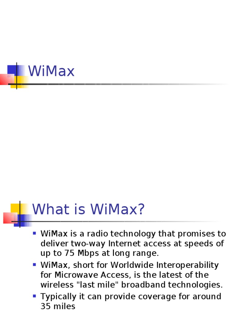 What Is WiMax? | PDF