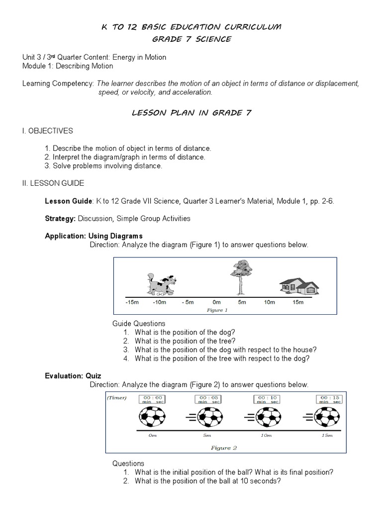 K To 12 Basic Education Curriculum | PDF | Distance | Velocity