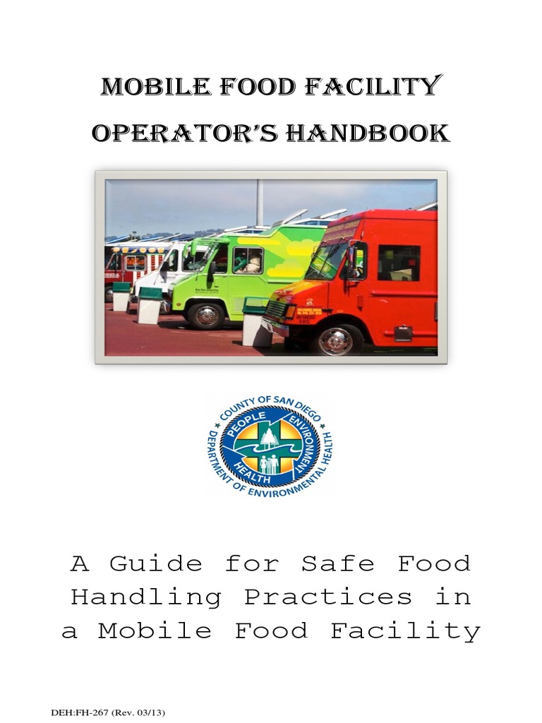 Mobile Food Facility OPERATOR'S HANDBOOK | PDF | Foodborne Illness | Foods