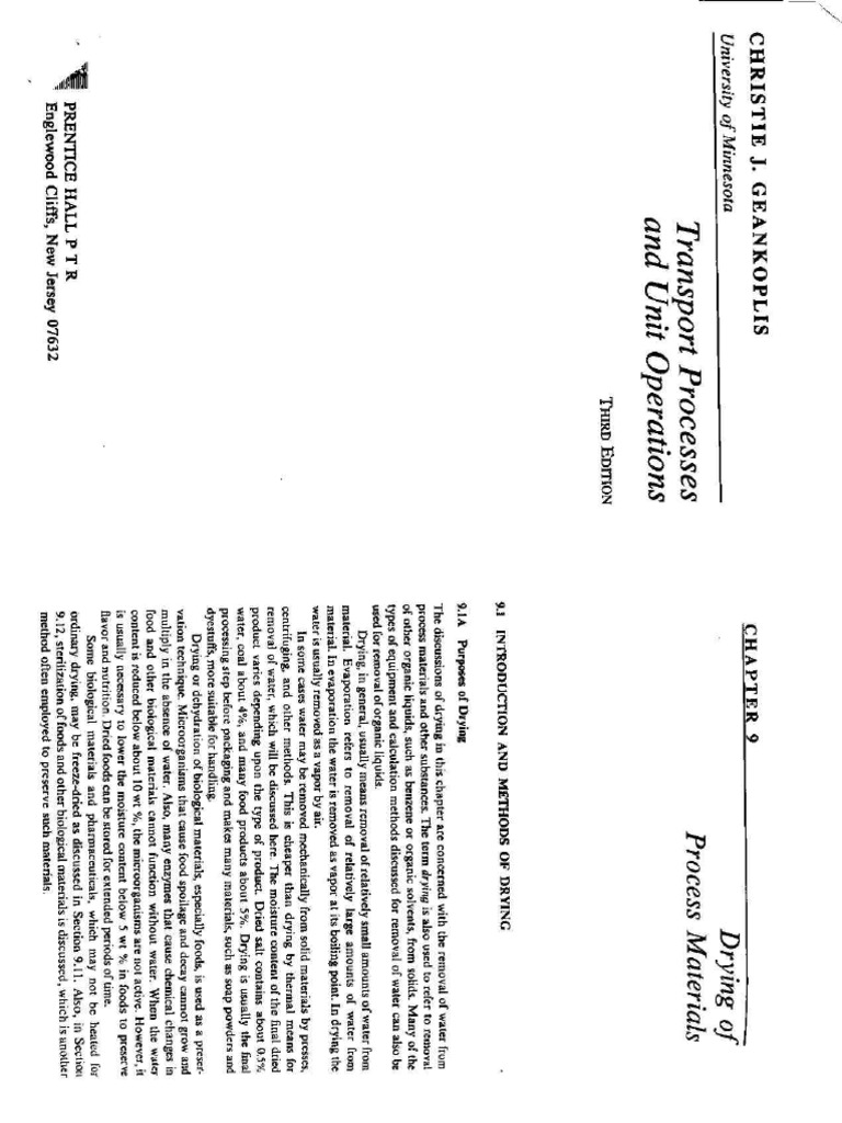 Geankoplis - Transport Processes and Unit Operations - Chapter 9 ...