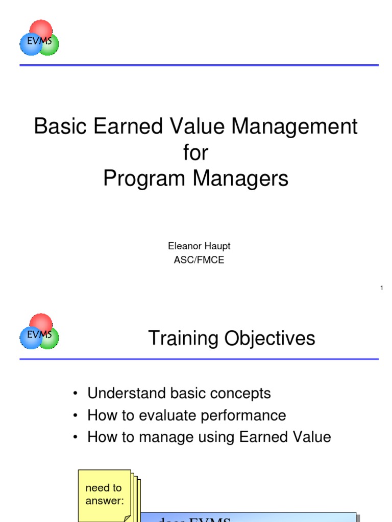 EVMS란+Basic+EVM+for+Program+Managers | Project Management | Accountability