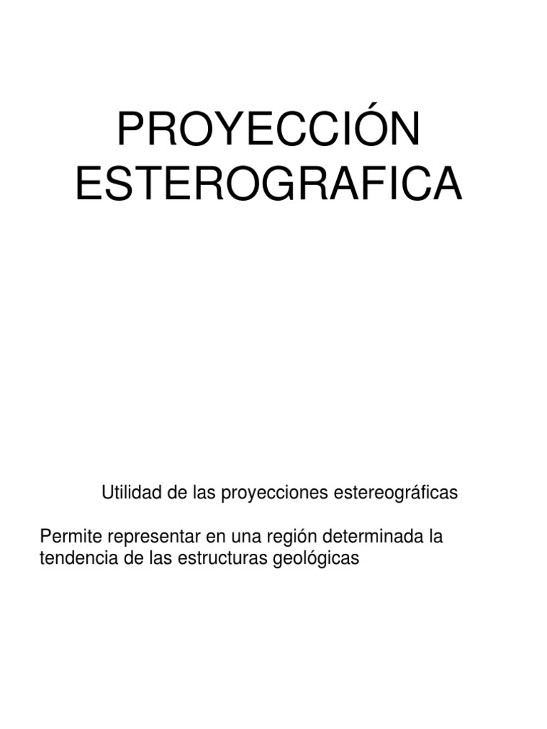 Proyección Estereográfica en Geología | PDF | Estrato | Azimut