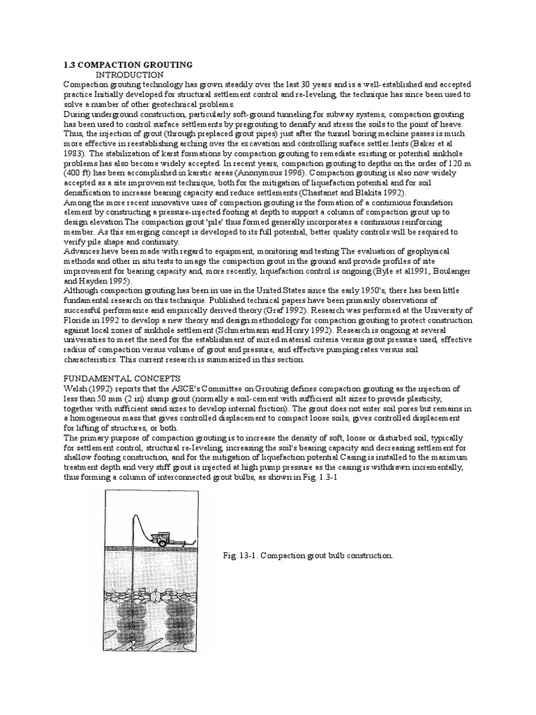 Compaction Grout 1 | PDF | Deep Foundation | Geotechnical Engineering