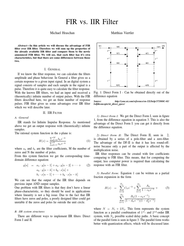 Fir N Iir | PDF | Teaching Mathematics | Mathematical Analysis
