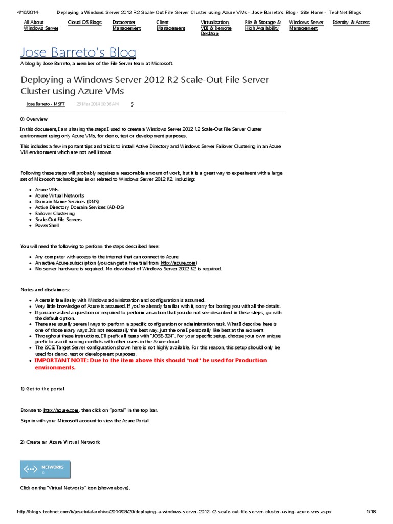 Deploying A Windows Server 2012 R2 Scale-Out File Server Cluster Using ...