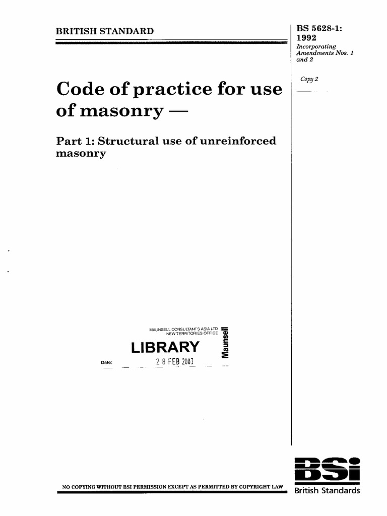 BS5628 pt 1-1992