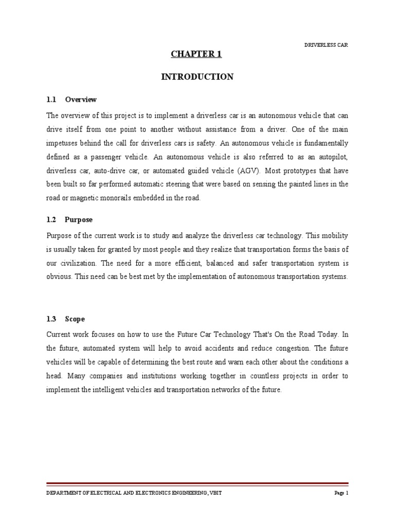 Driverless Car Documentation Pdf Radar Vehicles