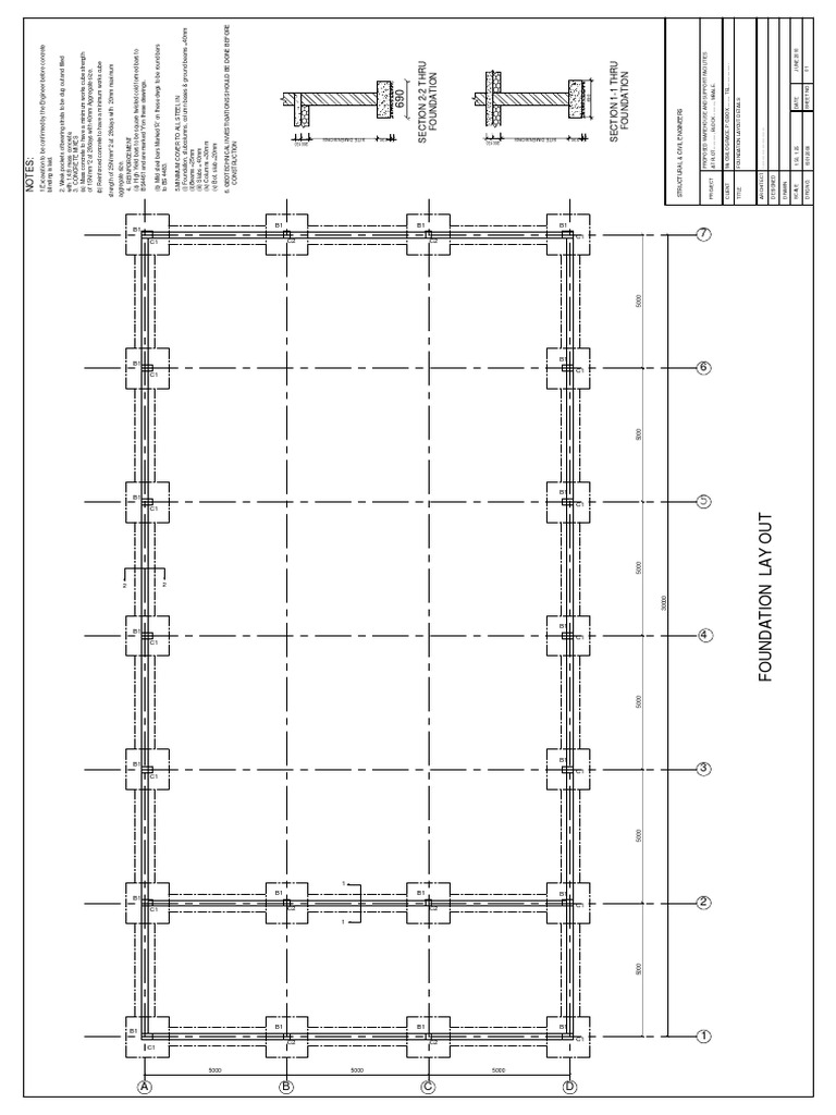 Warehouse Structural Drawings | PDF | Concrete | Foundation (Engineering)