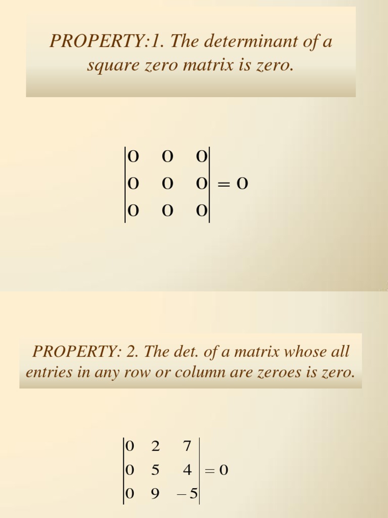 Determinant Properties | PDF | Science & Mathematics